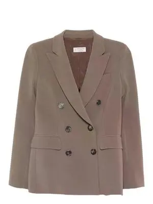 Alberto Biani Double-breasted Blazer With Button Cuffs - Brown