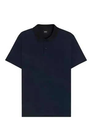 BOSS Textured Polo Shirt - Blue