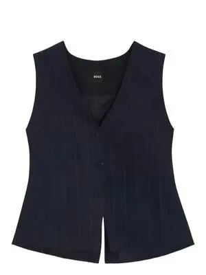 BOSS Striped Vest - Blue
