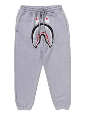 A BATHING APE Shark Relaxed Fit Sweat Pants - Gray