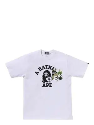 A BATHING APE Abc Resort Camo Pocket College Tee Shirt - White