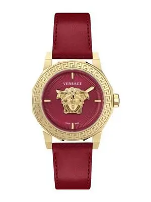 Versace Medusa Deco Leather Watch Ve7b00123 - Stainless Steel