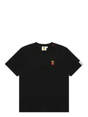 A BATHING APE Baby Milo Apple Tee - Black