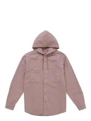 Supreme Hooded Denim Shirt - Pink