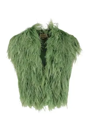 Gucci Ostrich Feather Vest - Green