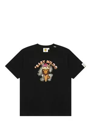 A BATHING APE Baby Milo Ice Cream Tee Shirt - Black