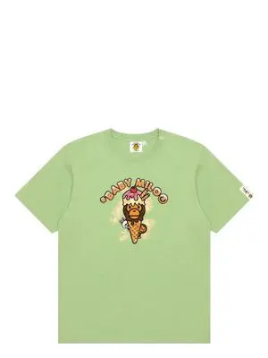 A BATHING APE Baby Milo Ice Cream Tee Shirt - Light Green