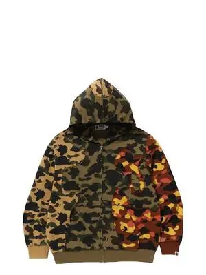 A BATHING APE 1st Camo Upcycled Relaxed Fit Full Zip Hoodie - Multicolor