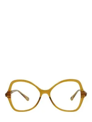 Chloé Cat Eye Frame Optical Frames - Yellow Yellow Transparent (ch0004o/30009824/003)