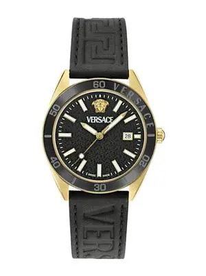 Versace Vdome Calf Leather Ve8e00224 - Stainless Steel
