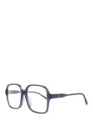 Chloé Square Frame Bio Acetate Optical Frames - Blue Blue Transparent (ch0126oa/30013655/003)
