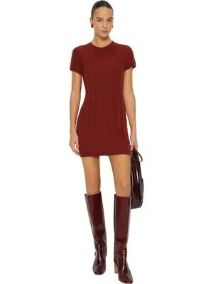 REFORMATION Sadie Cashmere Mini Dress - Red