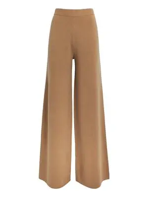 Max Mara Wool-cashmere Wide-leg Trousers - Beige