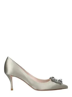 ROGER VIVIER Satin Efflorescence 65 Pumps - Gold