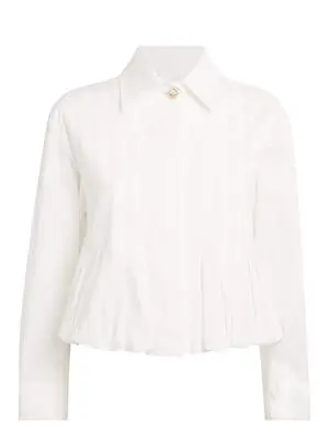 Sandro Cotton Pleated Shirt - Beige
