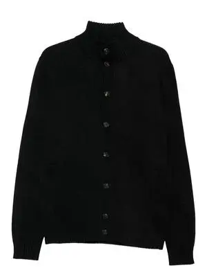 ZANONE High-neck Button-fastening Cardigan - Black