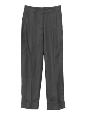 PESERICO Cuffed Herringbone Trousers