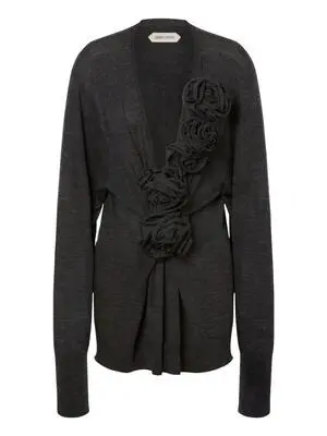 Alberta Ferretti Virgin Wool Knitted Top - Grey