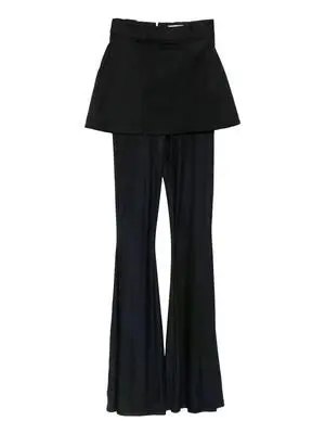 VESTIAIRE D'UN OISEAU LIBRE Belt-loops Skirt Trousers - Black