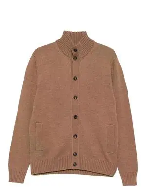 ZANONE High-neck Button-fastening Cardigan - Brown