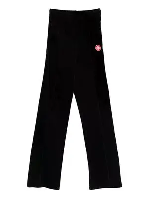 Casablanca Side-stripe Velour Trousers - Black