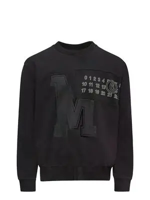 MAISON MARGIELA Appliqué Logo Sweatshirt - Black