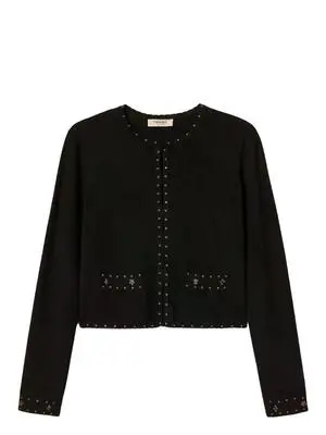 TWINSET Fitted Eyelet-Embellished Jacket