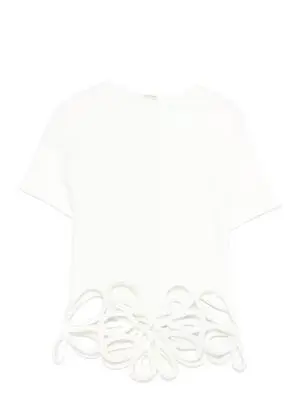 Cult Gaia Floral-lace T-shirt - White