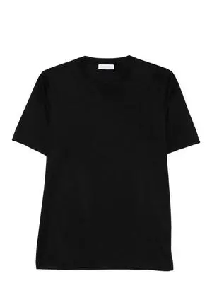 GRAN SASSO Round-neck Cotton T-shirt - Black