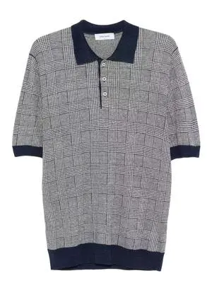 GRAN SASSO Checked Polo Shirt - Blue