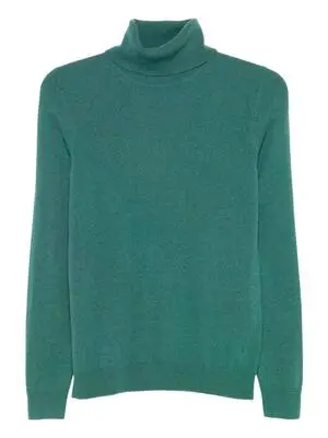 Eric Bompard Roll-neck Cashmere Sweater - Green