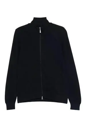 GRAN SASSO Zip-Neck Cotton Cardigan