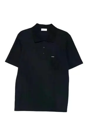 FERRAGAMO Logo-plaque Polo Shirt - Blue