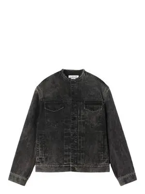 LANVIN Acid-wash Cotton Jacket - Black