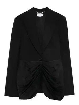 Stella McCartney Draped-front Blazer - Black
