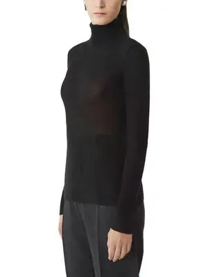 LANVIN Ribbed Turtleneck Sweater - Black