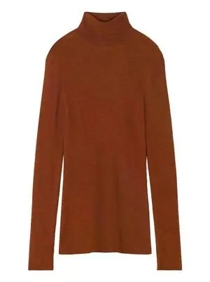 LANVIN Ribbed Turtleneck Sweater - Brown