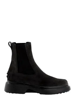 TOD'S Elastic-panelled Platform Boots - Black