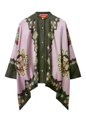 La DoubleJ Printed Silk Shirt - Pink