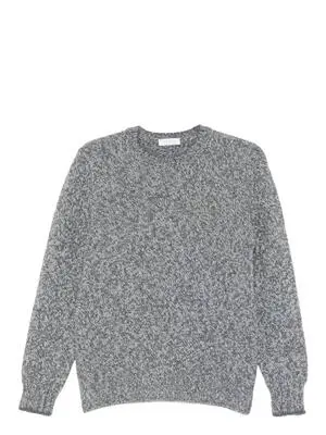 GRAN SASSO Speckled Wool Crew-neck Sweater - Grey