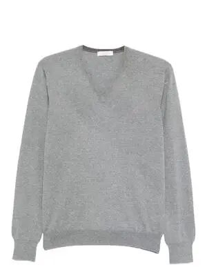 GRAN SASSO V-neck Wool Sweater - Grey
