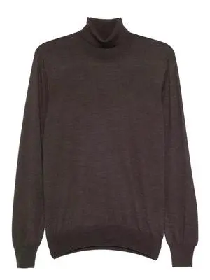 GRAN SASSO Turtleneck Top - Brown