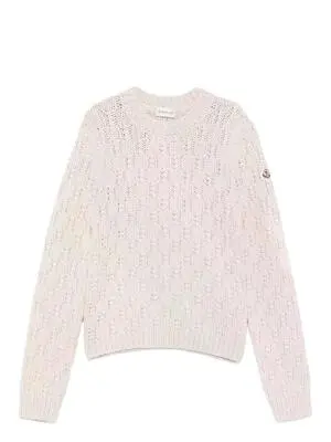 Moncler Textured Wool Cable-knit Sweater - Neutrals