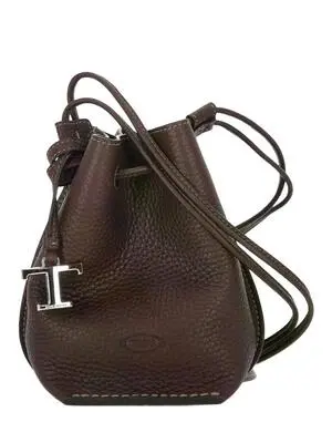 TOD'S Leather Bucket Bag - Brown