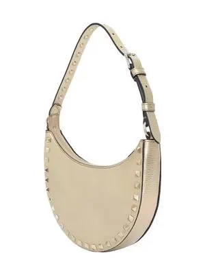 Valentino Garavani Rockstud Leather Shoulder Bag - Gold