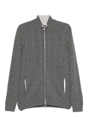 GRAN SASSO Gran Sasso Cable-Knit Zip-Front Cardigan