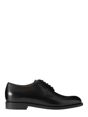 Zegna Leather Derby Shoes - Black