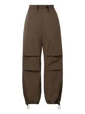 Cecilie Bahnsen Brooks Paneled Recycled-shell Track Pants - Brown