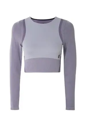 On Train 2-in-1 Cropped Top - Purple