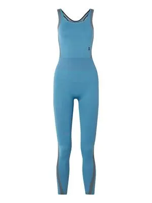On Studio Open-back Ribbed Recycled Stretch Bodysuit - Blue